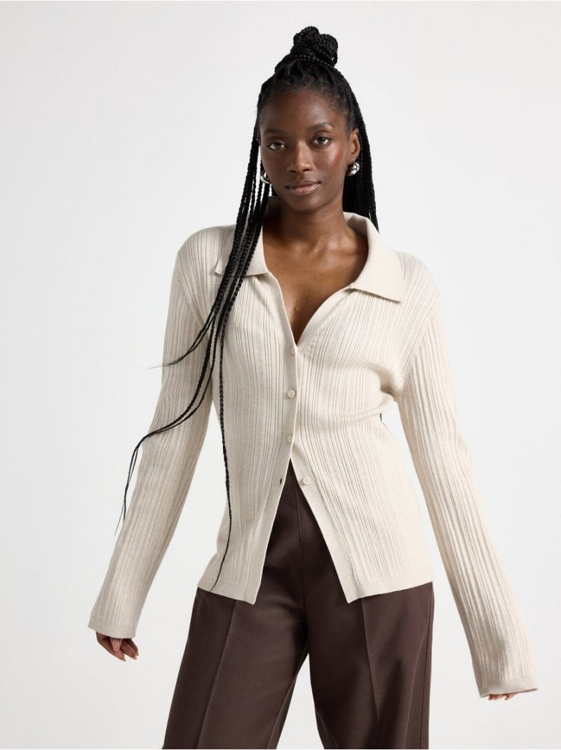 Kardigan – Ribbed cardigan