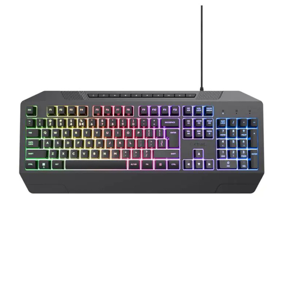 Tastatura Trust GXT836 Evocx, 24722, Gejming, RGB, Žična, Crna boja