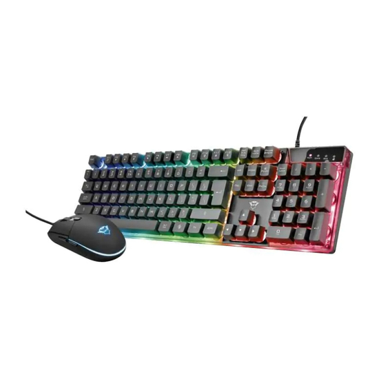 Tastatura + Miš Trust GXT 838 AZOR, Gejming, RGB, Žična, Crna boja