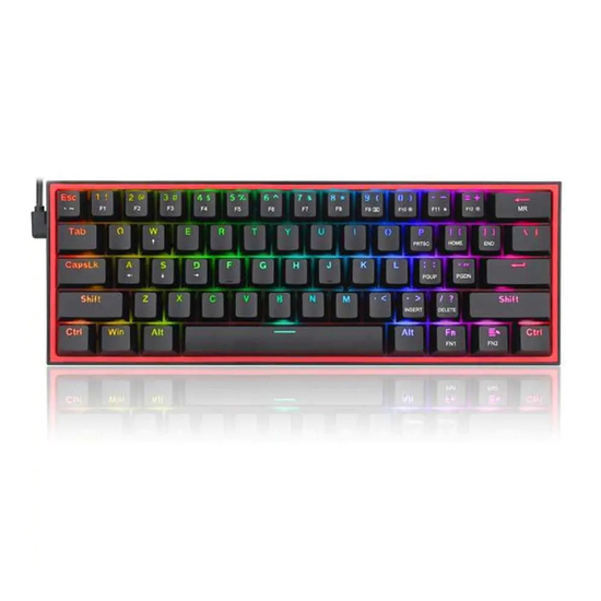 Tastatura Redragon Fizz Pro Black K616, RGB, Mehanička, Bežična, Tkl tastatura, Crna boja