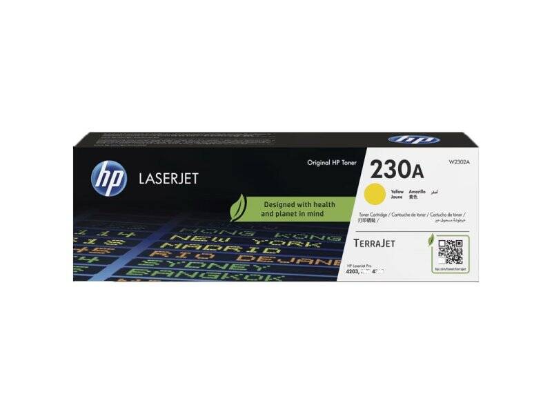HP 230A YELLOW ORIGINAL LASERJET TONER CARTRIDGE (W2302)
