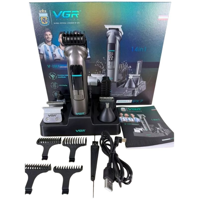 PROFESIONALNI GROOMING SET 14U1 – VGR V-096 | TRIMER ZA CELO TELO (IPX7)