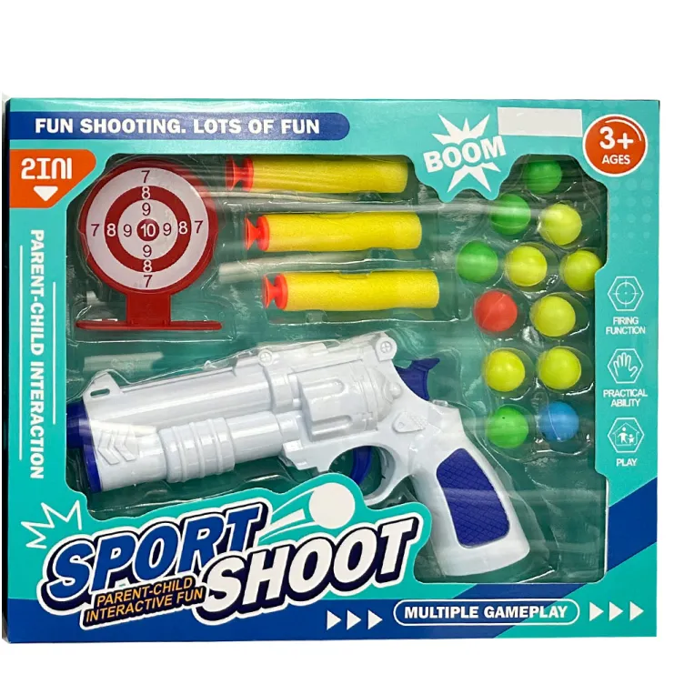 Set blaster plavo-beli sa metom