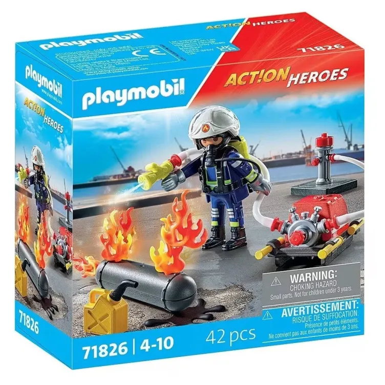 Playmobil Vatrogasac sa vodenom pumpom