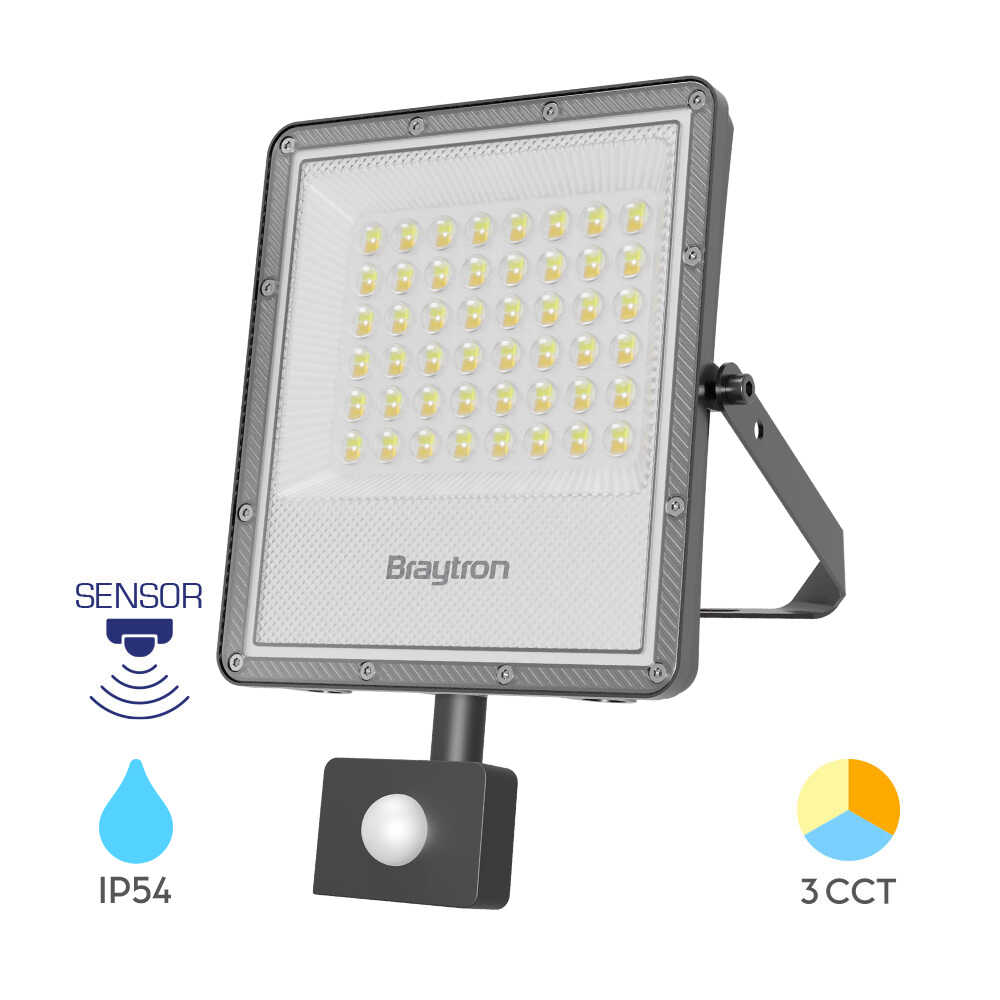 LED REFLEKTOR 50W SIVI CCT IP65 SA SENZOROM