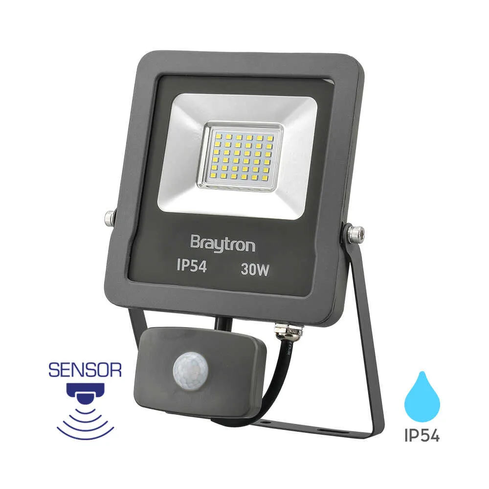 LED REFLEKTOR 30W SIVI 3000K IP65 SA SENZOROM