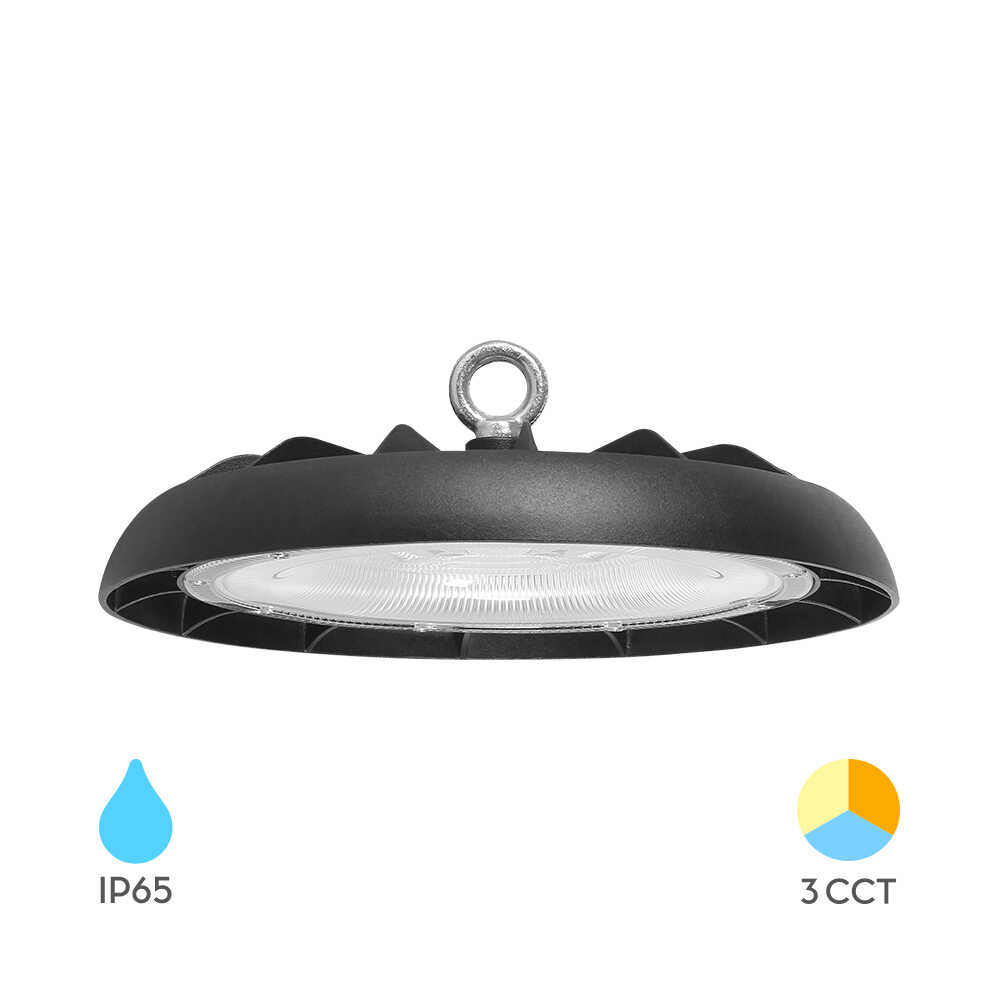 LED INDUSTRISKO ZVONO 100W CRNI CCT IP65
