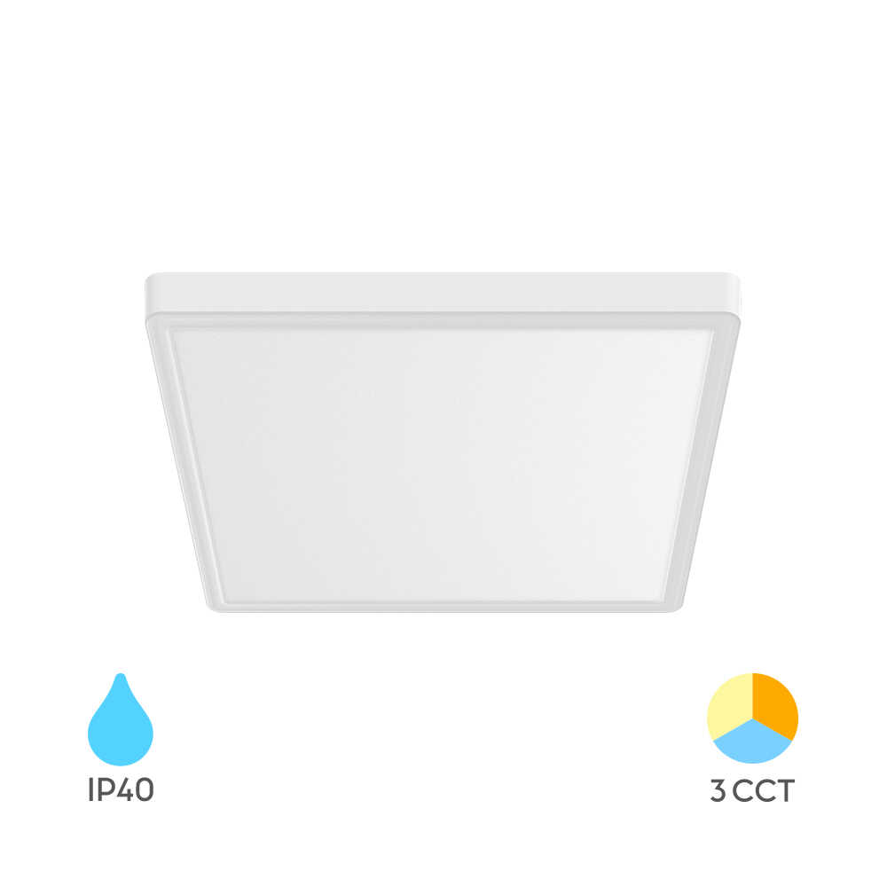 LED PLAFONJERA KVADRATNI 26W BELI CCT