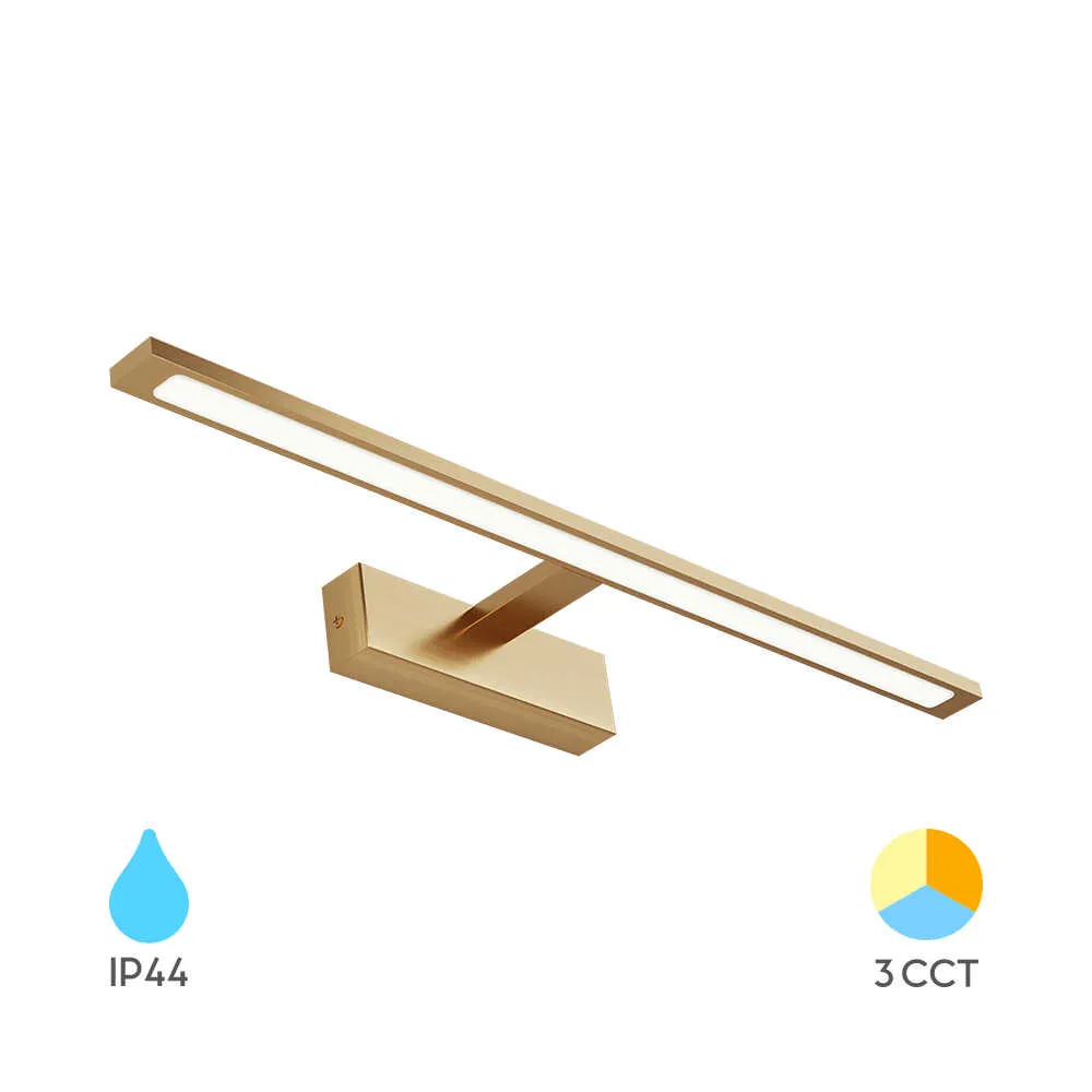 LED LAMPA ZA OGLEDALO 600MM 12W ZLATNI CCT IP44