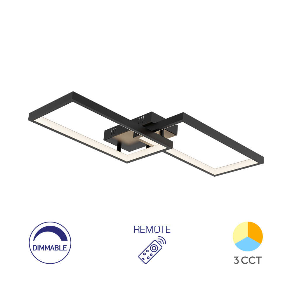 LED PLAFONJERA OKRUGLA 40W CRNI IP20