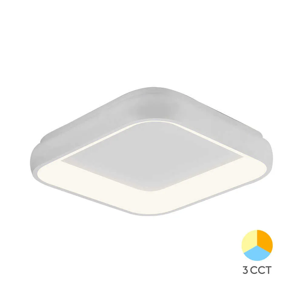 LED PLAFONJERA KVADRATNA 36W BELI CCT IP20