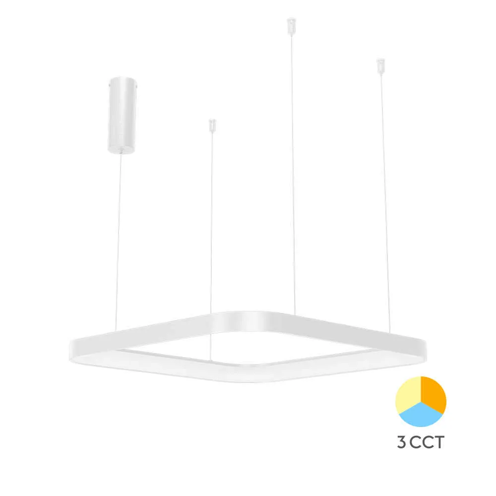 LED VISILICA KVADRATNA 46W BELI CCT IP20