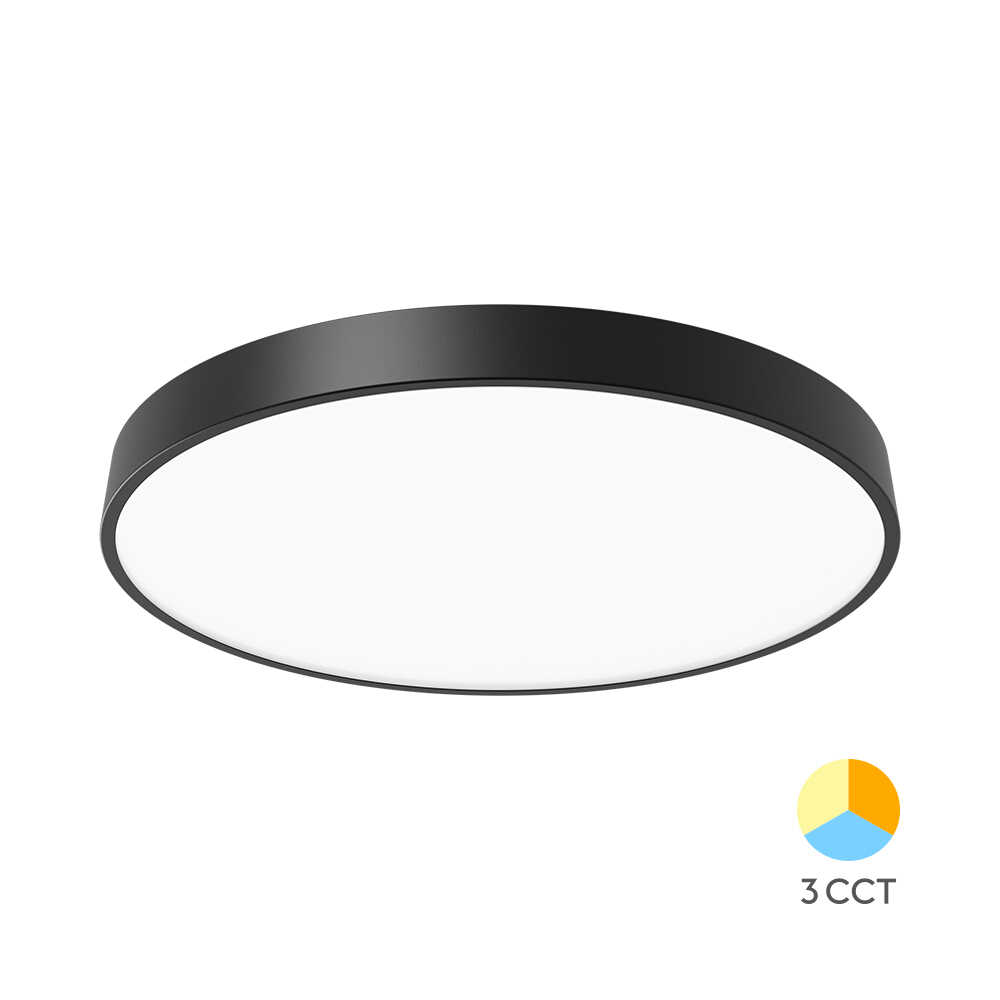 LED PLAFONJERA OKRUGLA 45W CRNI CCT