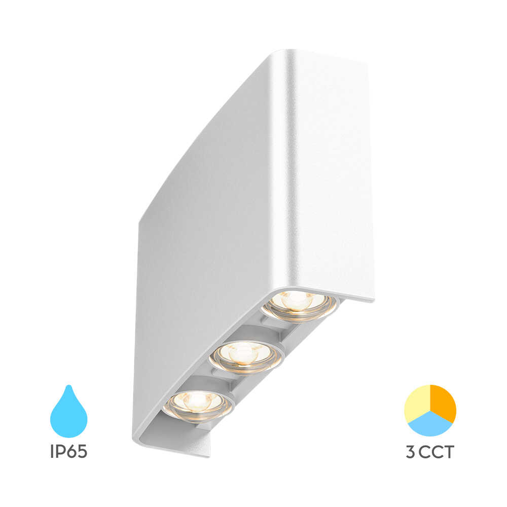 LED ZIDNA SVETILJKA 6X1W BELI CCT IP65