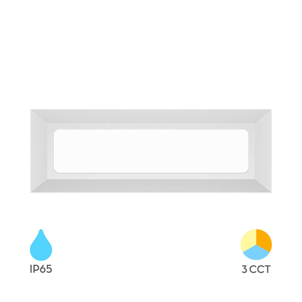 LED ZIDNA SVETILJKA PRAVOUGAONA 3W BELI CCT IP65