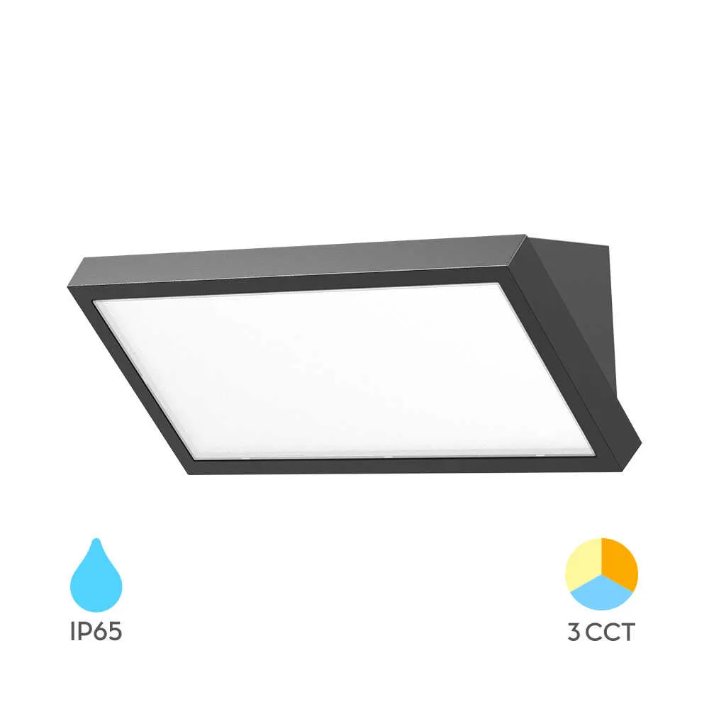 LED ZIDNA SVETILJKA OKRUGLA 20W SIVI CCT IP65