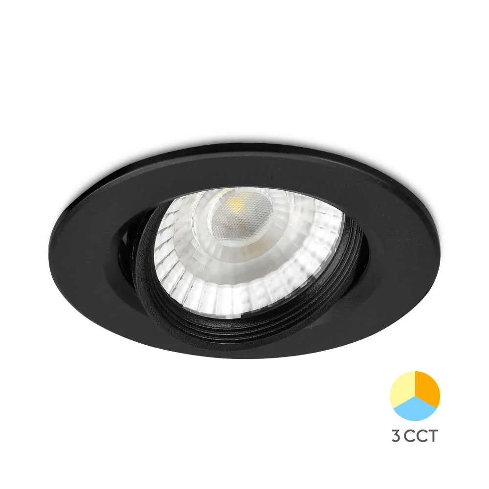 LED SPOT SVETILJKA OKRUGLA 3W CRNA CCT