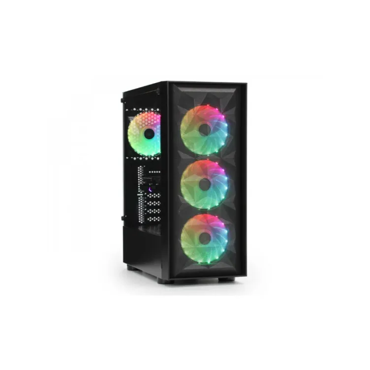 Kucište IG-MAX N1907 OCTAGON 4F Mid Tower/ATX/Micro ATX/Mini ITX/RGB/bez napajanja/crna