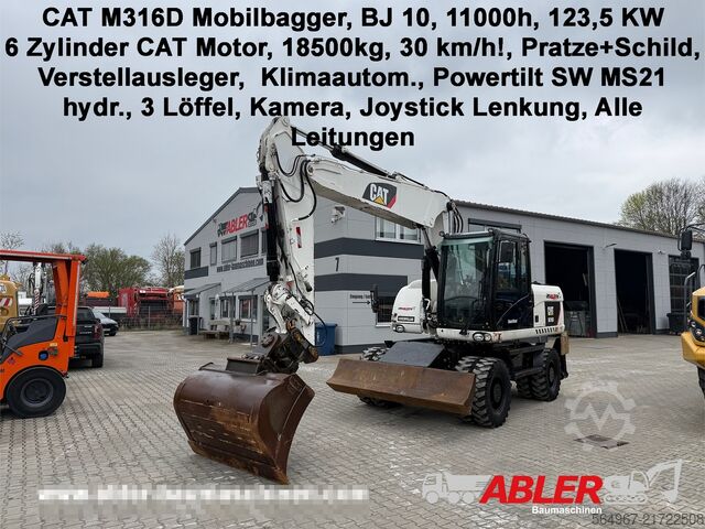 Točkaš bager
Caterpillar M316D Mobilbagger Schnellwechsler 30 km/