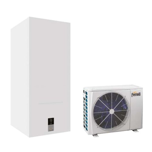 TOPLOTNA PUMPA VAZDUH VODA INVERTER SPLIT R32 SA INTEGRISANIM BOJLEROM 100L FERROLI OMNIA SW-T 3.2 8