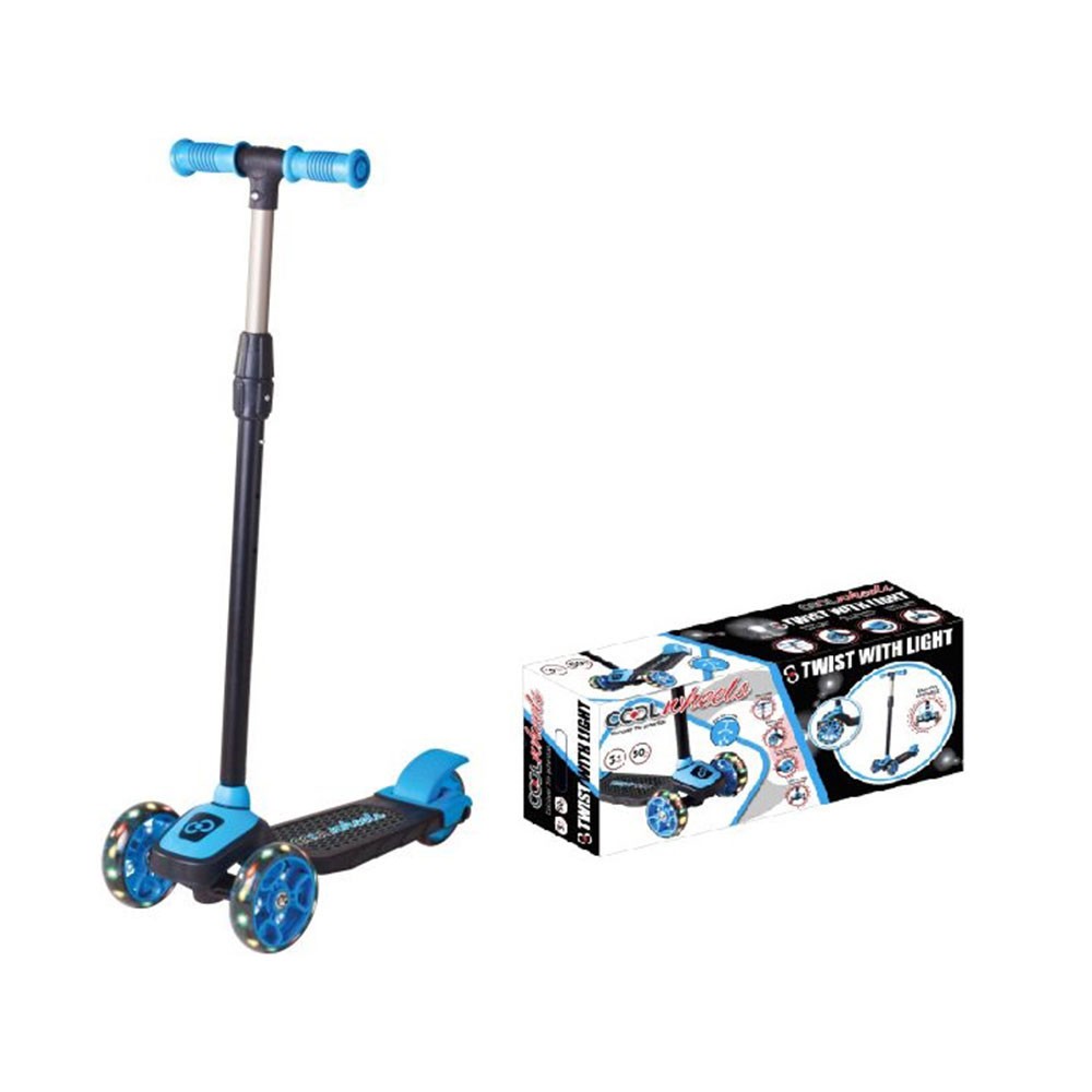 TROTINET COOL WHEELS SVETLEĆI PLAVI SA TRI TOČKA TWIST
