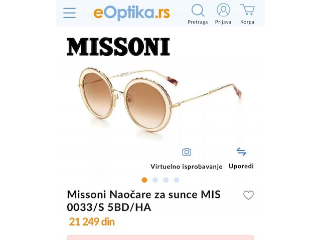 Missoni ženske naočare za sunce
