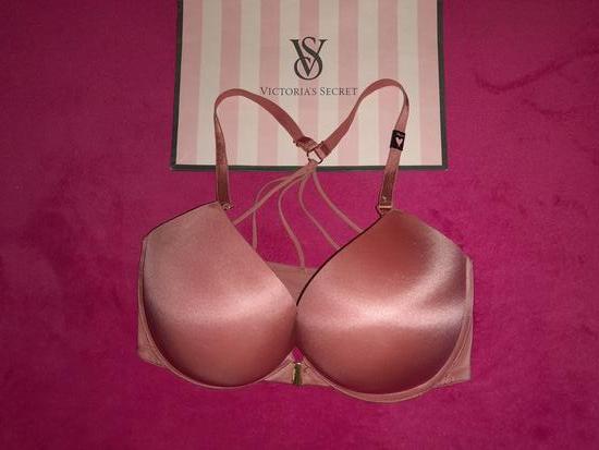 Victoria secret koralni/braon push up 75E NOVO!%
