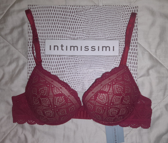 Intimissimi crveni bež cipka push up 75B NOVO!%