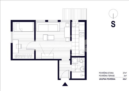 TOP LOKACIJA - Jednoiposoban stan u Nisu - 37m2