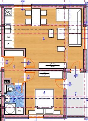 Jednoiposoban stan u novogradnji sa PDV-om,Donja