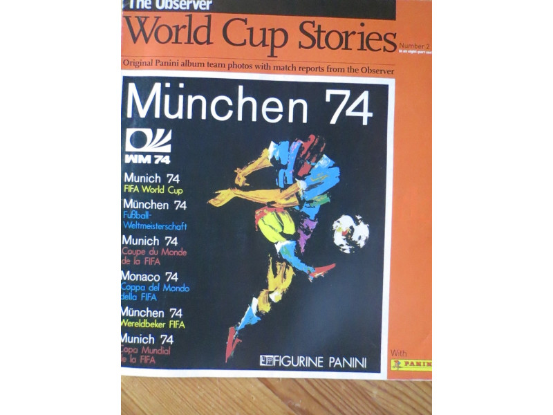 PANINI MUNCHEN 74 THE OBSERVER WORLD CUP STORIES 2
