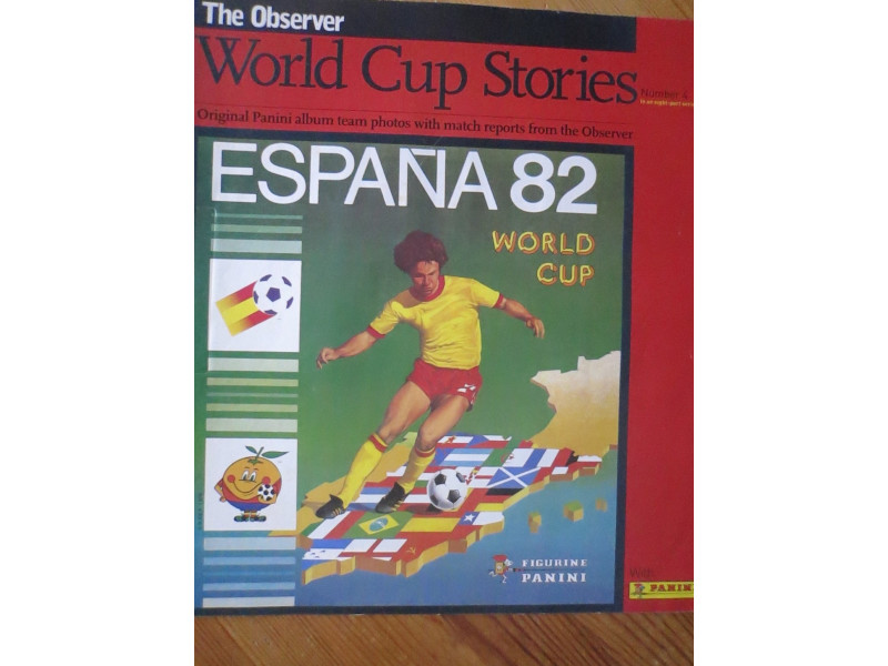 PANINI ESPANA 82 THE OBSERVER WORLD CUP STORIES 4