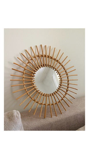 Boho ogledalo sa etiketom