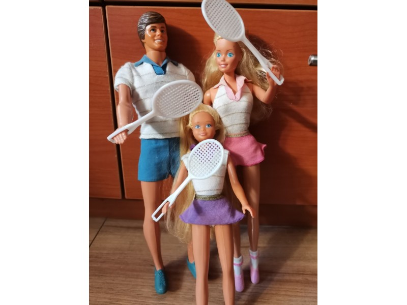 Mattel Barbie, Ken i Skipper Tennis 1988