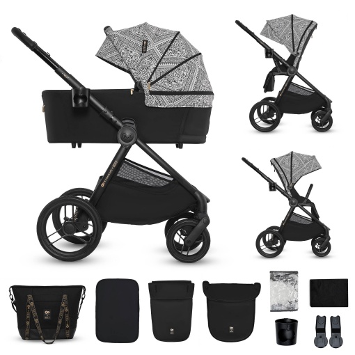 KINDERKRAFT KOLICA ZA BEBE SET 2U1 NEA 2 LUNAR BLACK BIZUU