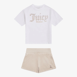 JUICY COUTURE Trenerka Oversize Tee & Velour Short Set