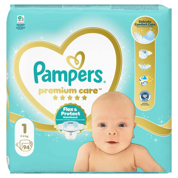 Pampers Premium Care pelene JP S1 2-5kg 94kom