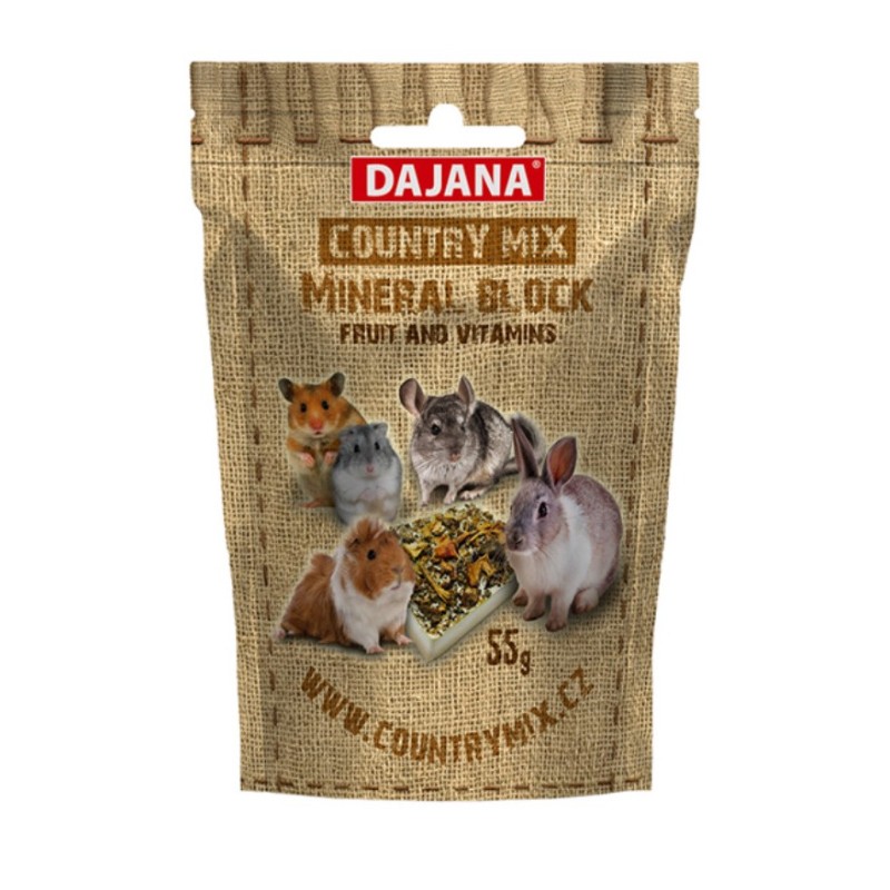 PET SNACK MINERAL BLOCK FRUIT&VITAMINS 55G