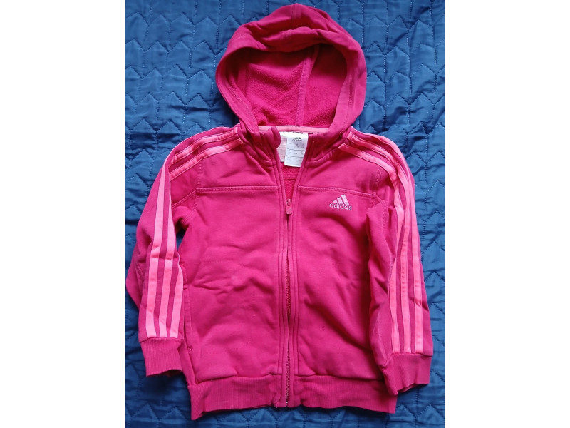 Adidas ciklama roze duks na zip sa kapuljacom, 110