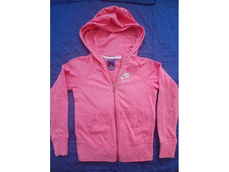 Nike tanak roze duks na zip sa kapuljacom, 122-128