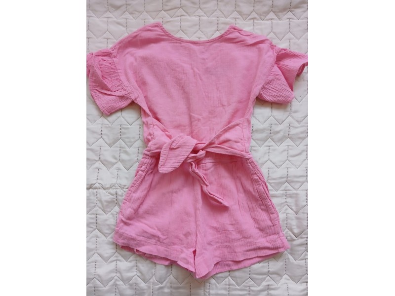 Nov Zara girls roze letnji kombinezon, 116