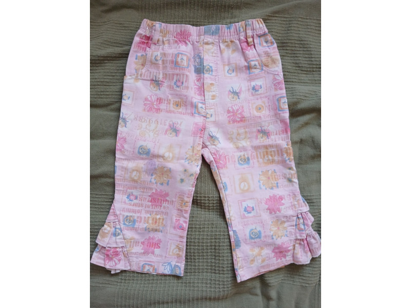 Roze sarene tri-cetvrt pantalonice, 110