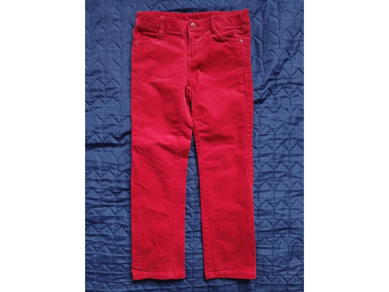 LC Waikiki nove crvene somotske pantalone, 110-116