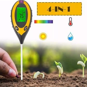 4-IN-1 PH AND MOISTURE METER WITH LCD DISPLAY