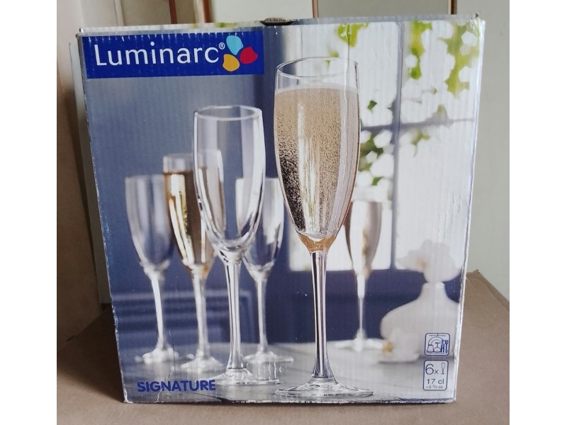 ČAŠE ZA ŠAMPANJAC 6 komada LUMINARC made in France