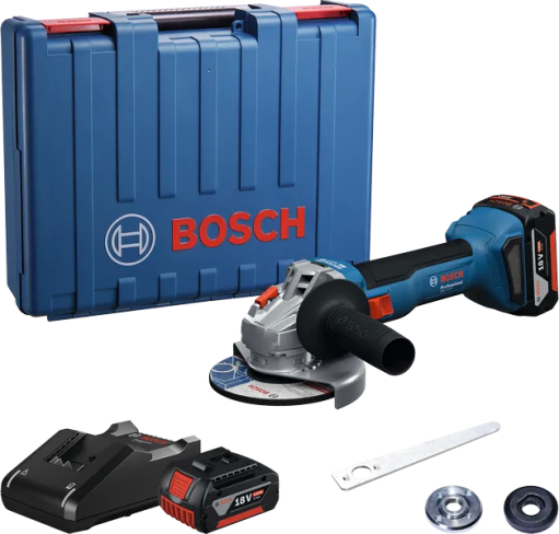Bosch GWS 18V-8 akumulatorska ugaona brusilica, sa 2x4.0Ah baterijama i punjačem, 06019N9020
