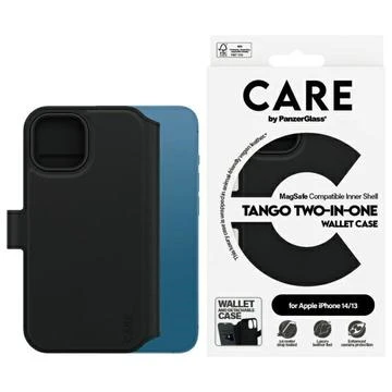 IPHONE 13/14 PANZERGLASS CARE TANGO 2-IN-1 WALLET CASE - MAGSAFE COMPATIBLE - BLACK