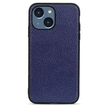 ELEGANTNA IPHONE 14 PLUS KOŽNA MASKA - PLAVA