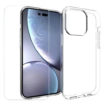SAII 2-U-1 IPHONE 14 PRO TPU MASKA & ZAŠTITNO KALJENO STAKLO - 9H