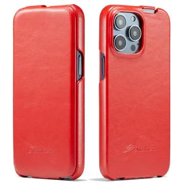 FASHION IPHONE 14 PRO MAX VERTIKALNA FLIP FUTROLA - CRVENA